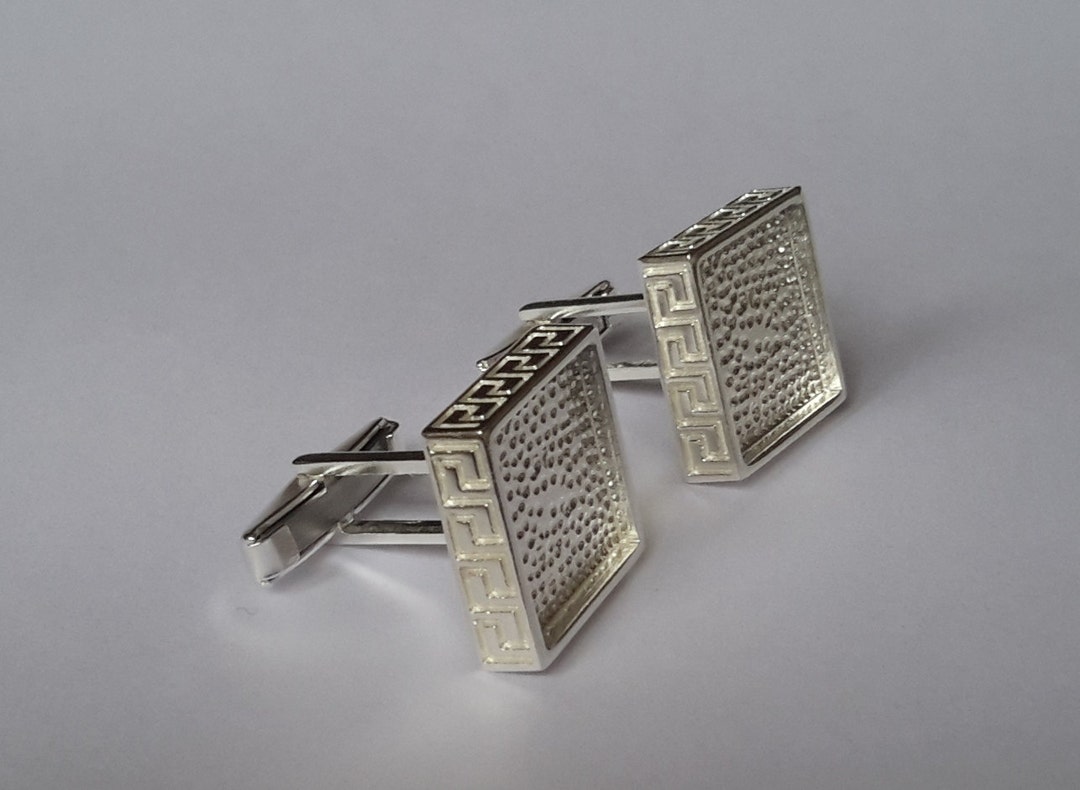 2 Solid Sterling Silver 925 Square(14mm) Cufflinks Blank Findings for ...