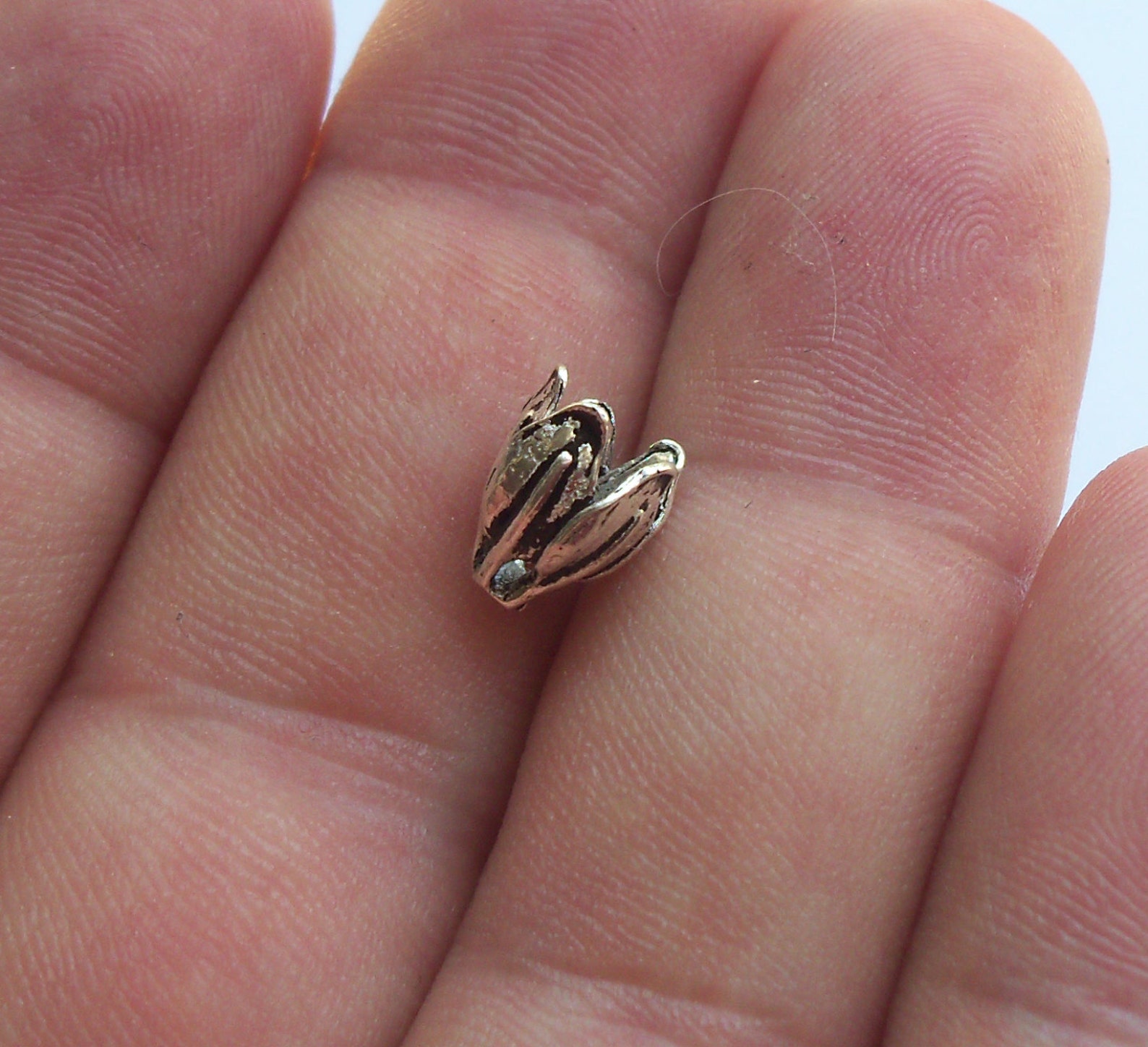 2 Sterling Silver 925 Tulip Charms Multi Strand End Caps Cone - Etsy