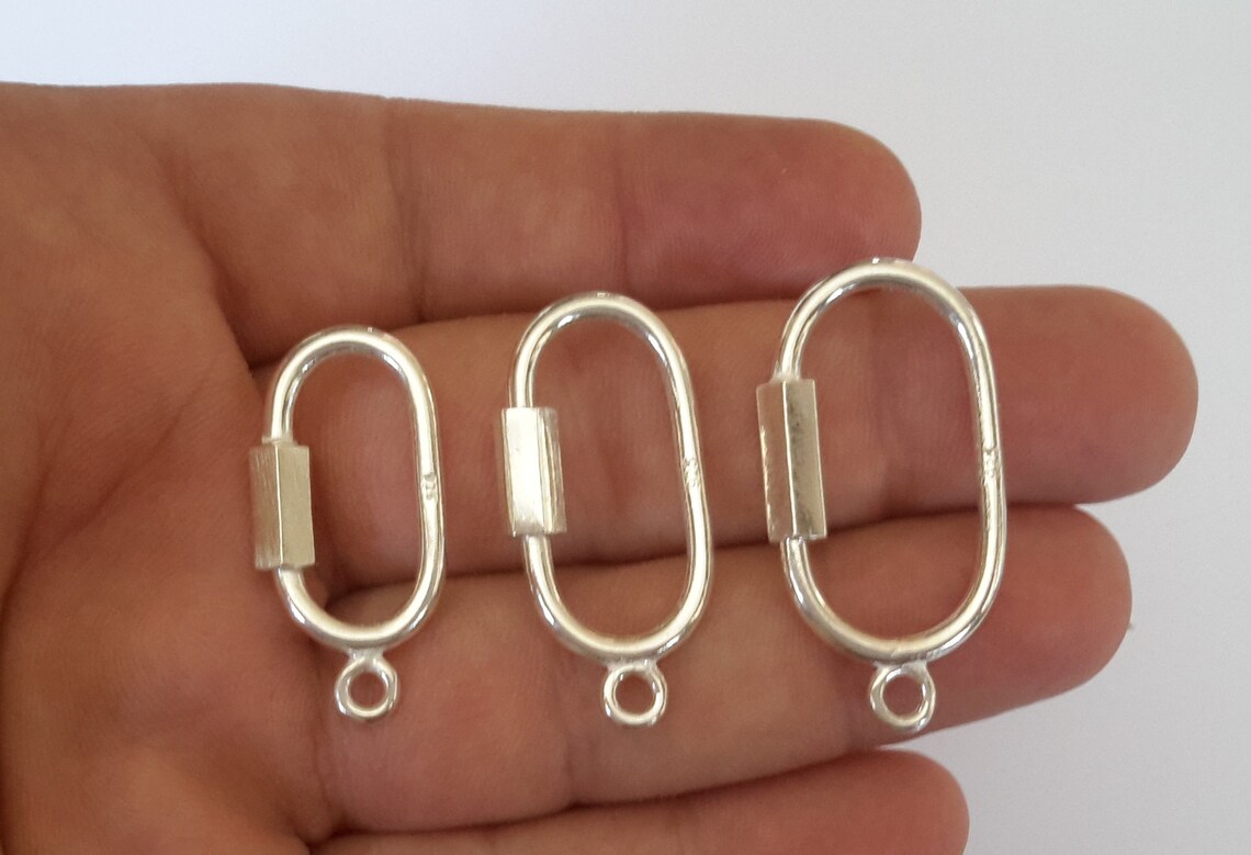 2 Solid Sterling Silver 925 Oval Key Chain Ring Keyring Key | Etsy