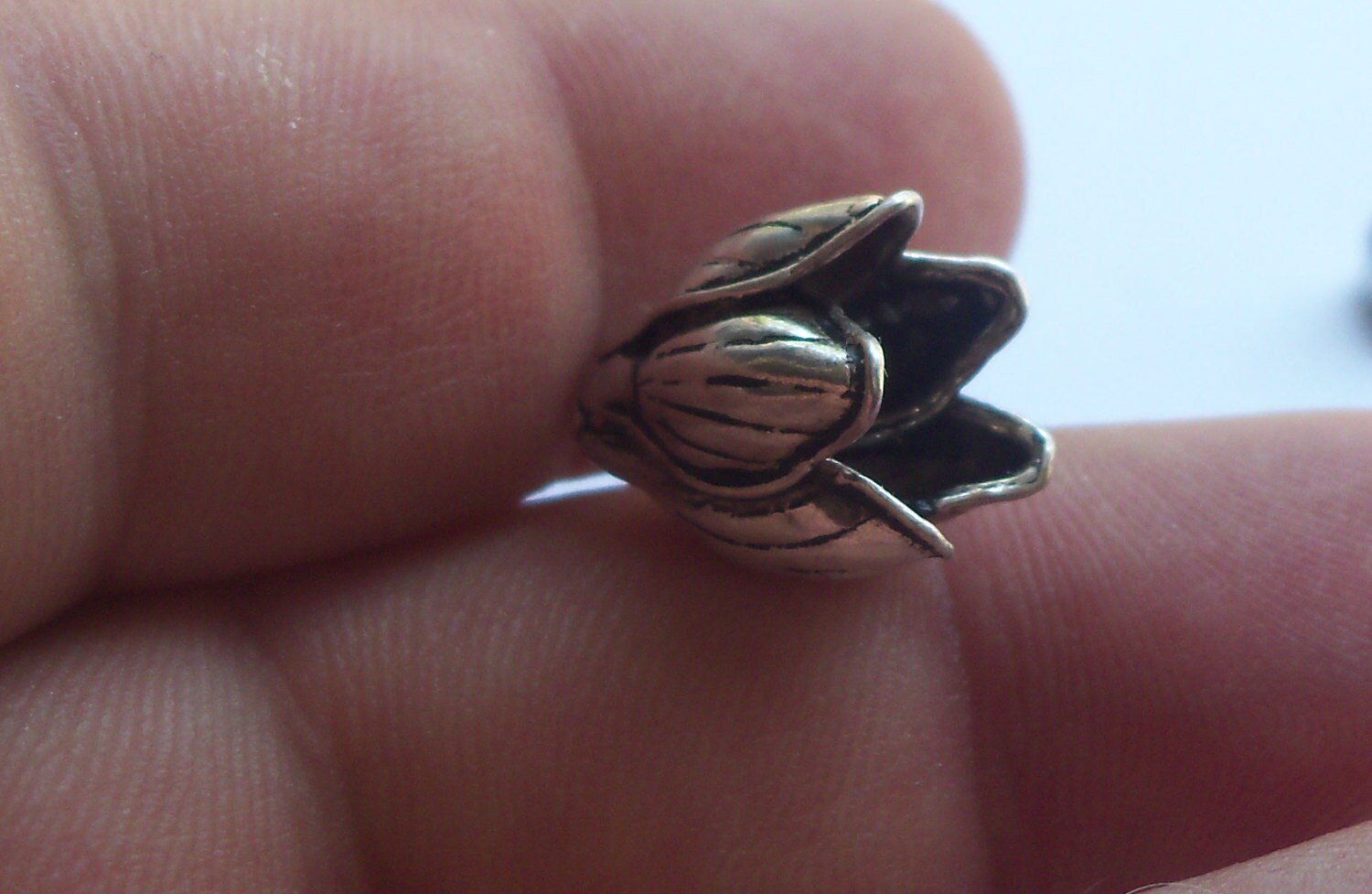 2 Sterling Silver 925 Tulip Charms Multi Strand End Caps Cone - Etsy