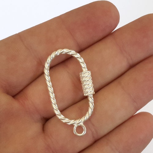 1 Solid Sterling Silver 925 Cute KEY CHAIN Ring Round - Etsy