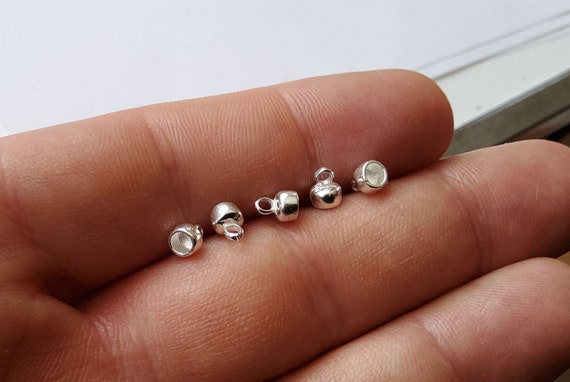 20 Sterling Silver 925 Round Mini End Caps 4.2 Mm Round | Etsy