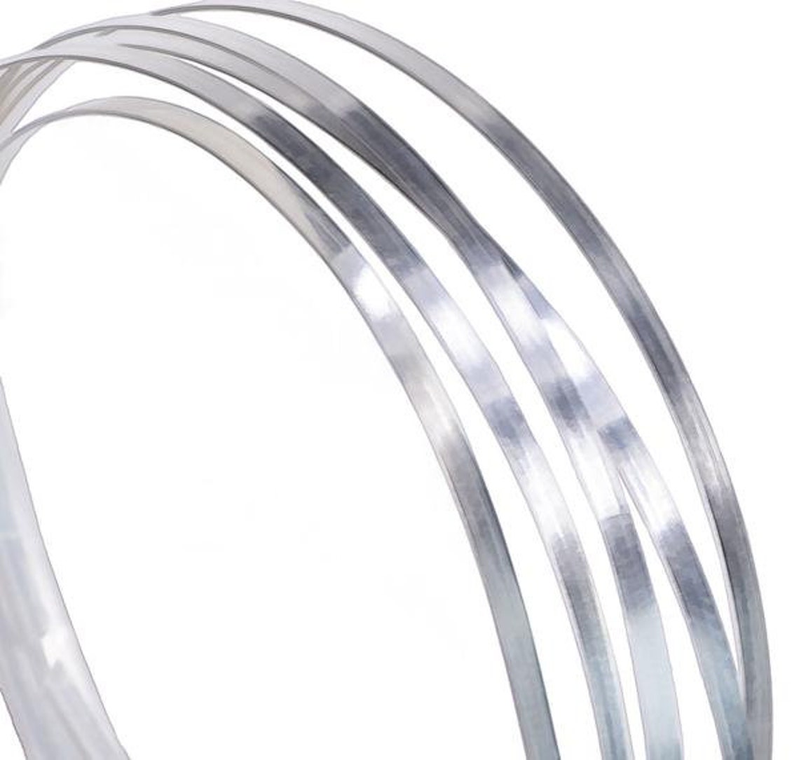 2 Ft 999 Fine Silver Sterling Silver Flat Bezel Wire Strip 0.5 - Etsy