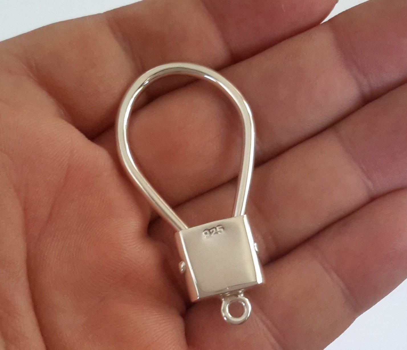 1 Solid Sterling Silver 925 Oval Key Ring Key Ring heavy - Etsy UK