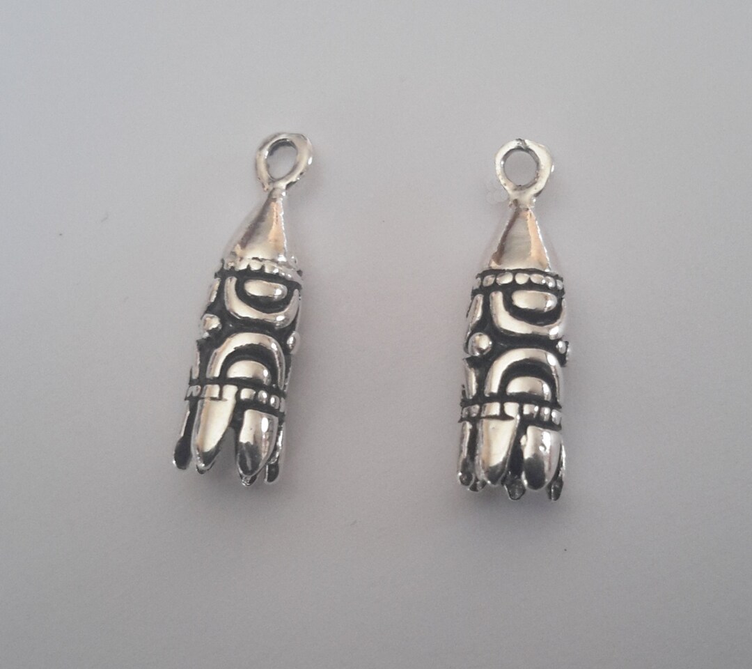 4 Sterling Silver 925 Bali Chain Leather Cord End Caps Endcap Beads for ...