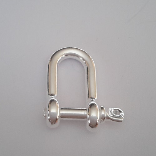 2 Solid Sterling Silver Mini 925 Shackle Bracelet Clasp Key - Etsy