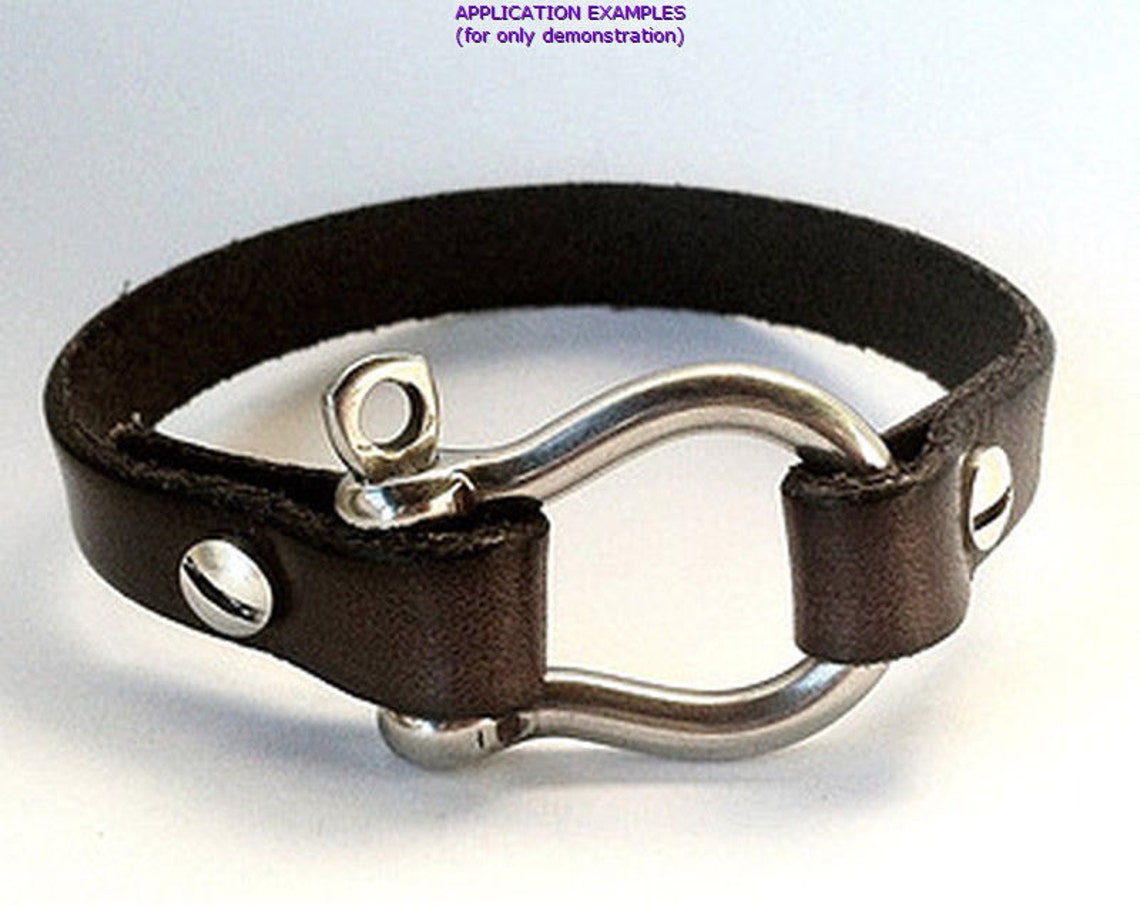 1 Solid Sterling Silver 925 Shackle Bracelet Clasp Key Chain | Etsy