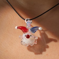 Boo-ty Ghosts: Glass Ghost Pendant, Halloween Charm - Etsy