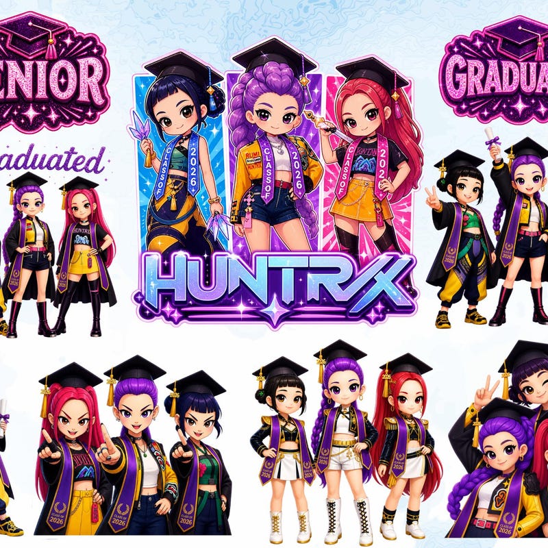 Kpop Demon Hunters Graduation Svg - Etsy