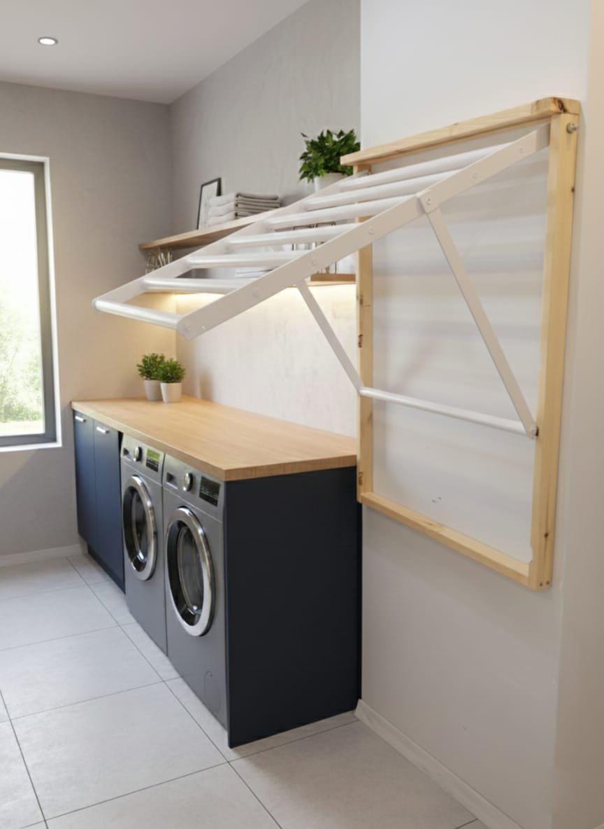 Foldable Drying Rack, Fold-up Hanging Drying Rack , Laundry Room Drying ...