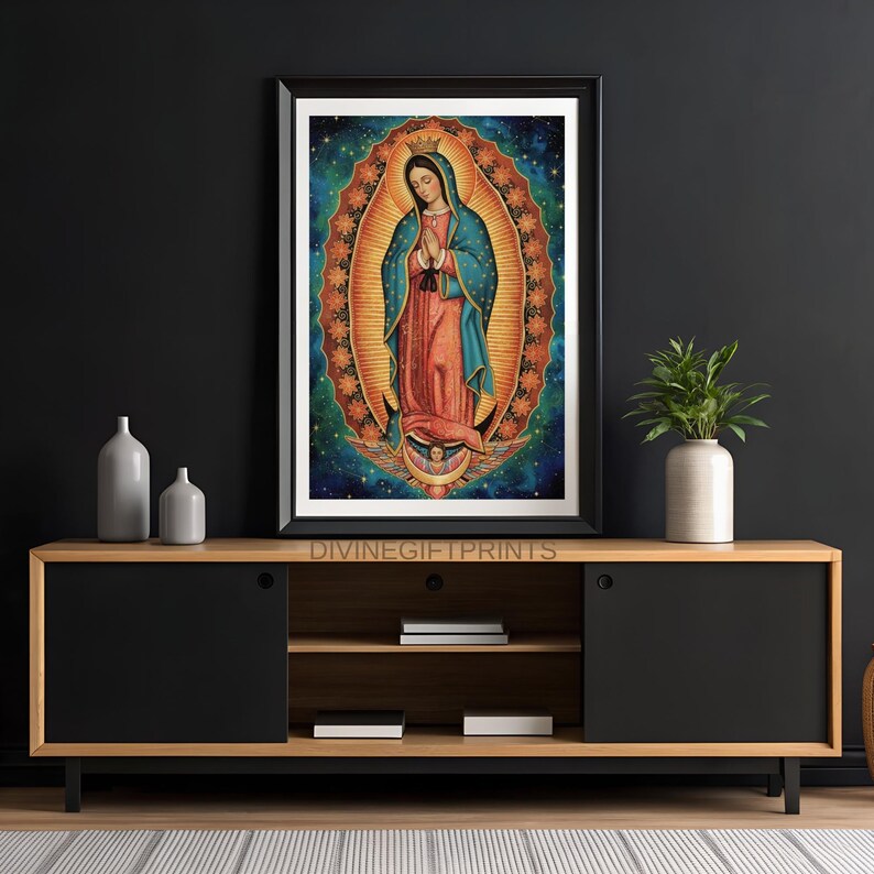Our Lady of Guadalupe Art, Virgin Mary Mexican Decor, Catholic ...