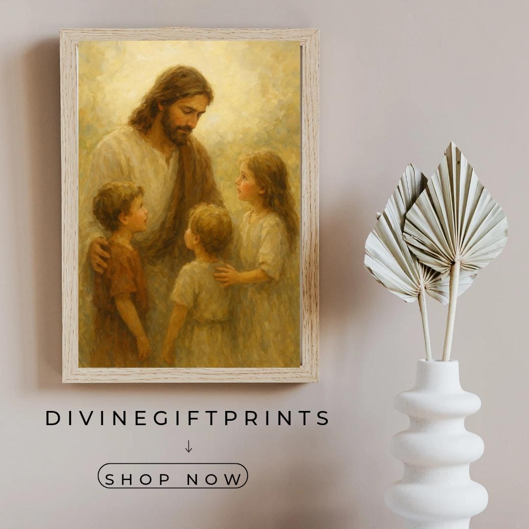Jesus With Children Art Print: Christian Nursery Decor (digital ...