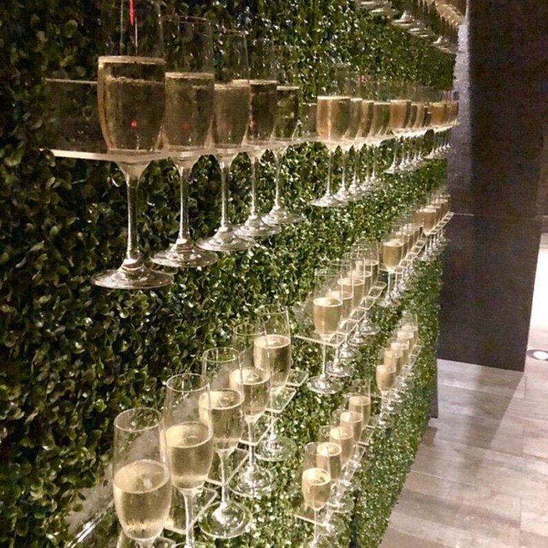 Champagne Glass Holder Wall Mounted Shelves. Clear Thick - Etsy