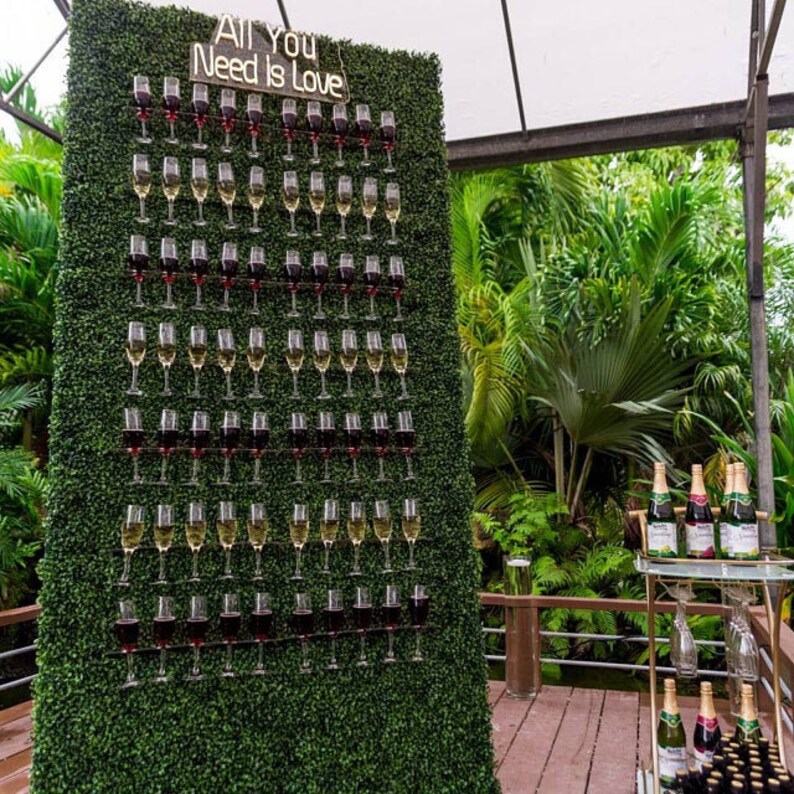 Champagne Glass Holder Wall Mounted Shelves. Clear Thick - Etsy