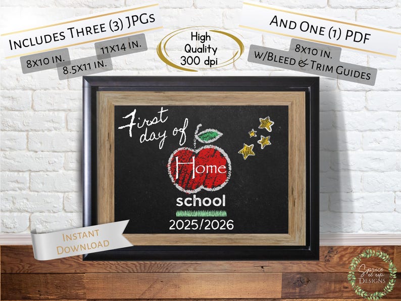 First Day of HOMESCHOOL Sign 2025/2026 | Back to School Printable Sign ...