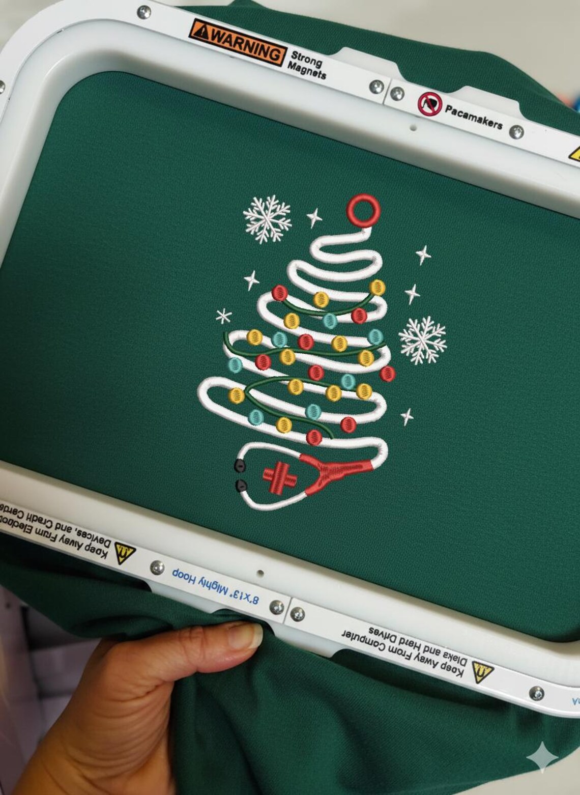 Medical Christmas Tree Embroidery Design, Nurse Doctor Stethoscope Xmas ...