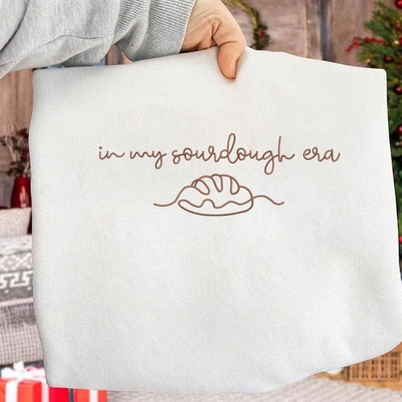 In My Sourdough Era Embroidery Design, Sourdough Bread Line Art, Baking ...