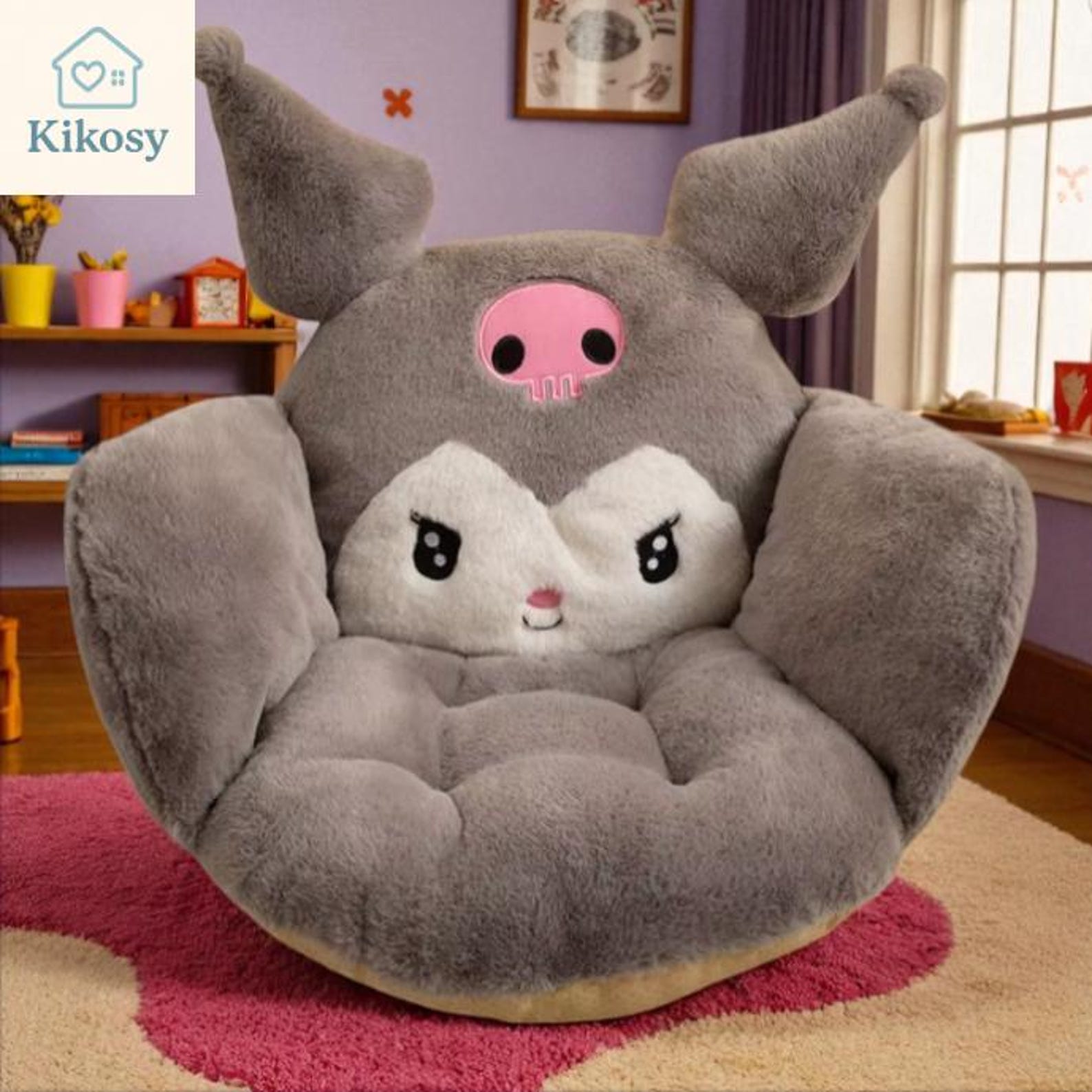 Cute Creative Cartoon Plush Office Chair Cushion, Butter Cushion, Warm ...