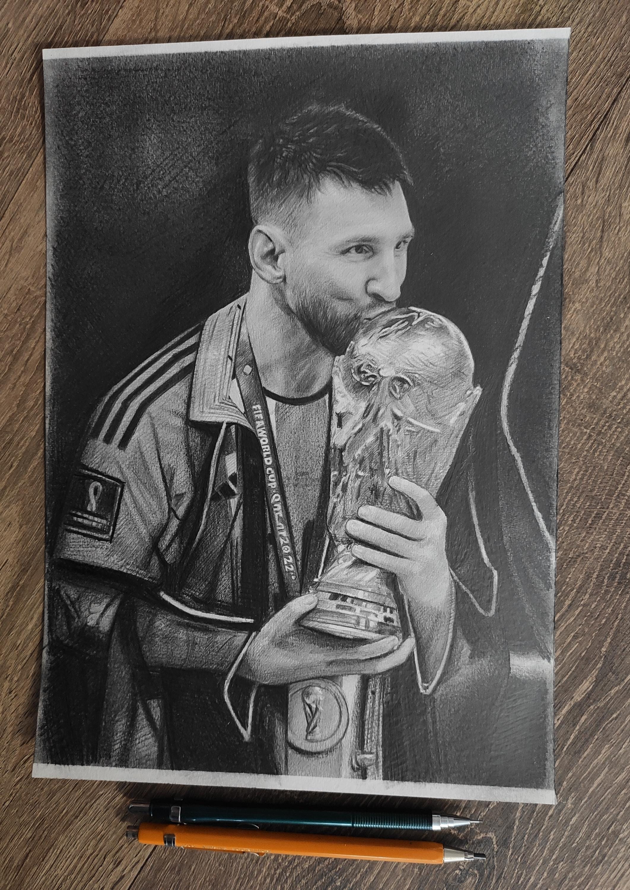 Custom Leo Messi Portrait: Personalized Drawing From Photo - Etsy