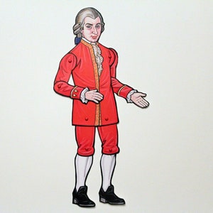 Wolfgang Amadeus Mozart Articulated Paper Doll - Etsy