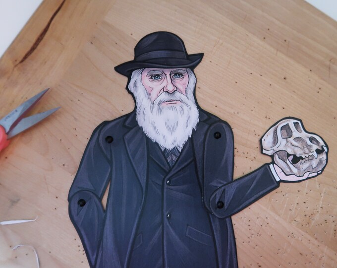 Charles Darwin Articulated Paper Doll - Etsy