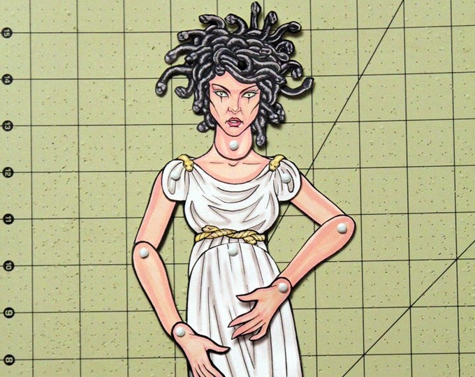 Gorgon Medusa Articulated Paper Doll - Etsy