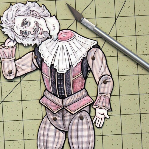 Edgar Allan Poe Articulated Paper Doll With 4 Mini Scenes - Etsy