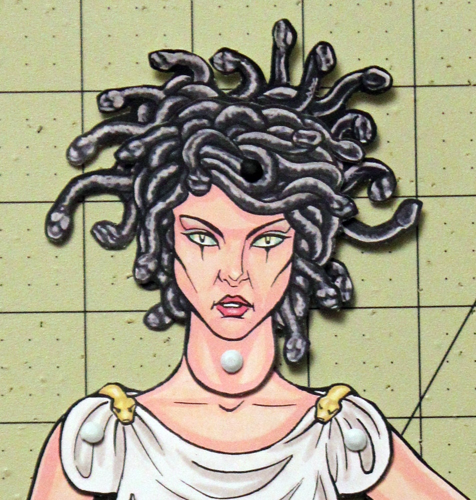 Gorgon Medusa Articulated Paper Doll - Etsy UK