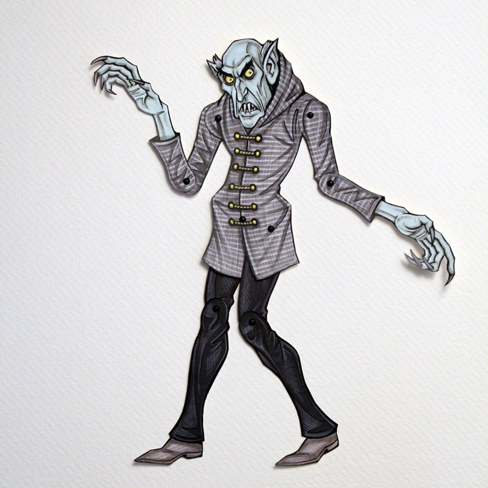 Nosferatu Count Orlok Vampire Articulated Paper Doll - Etsy