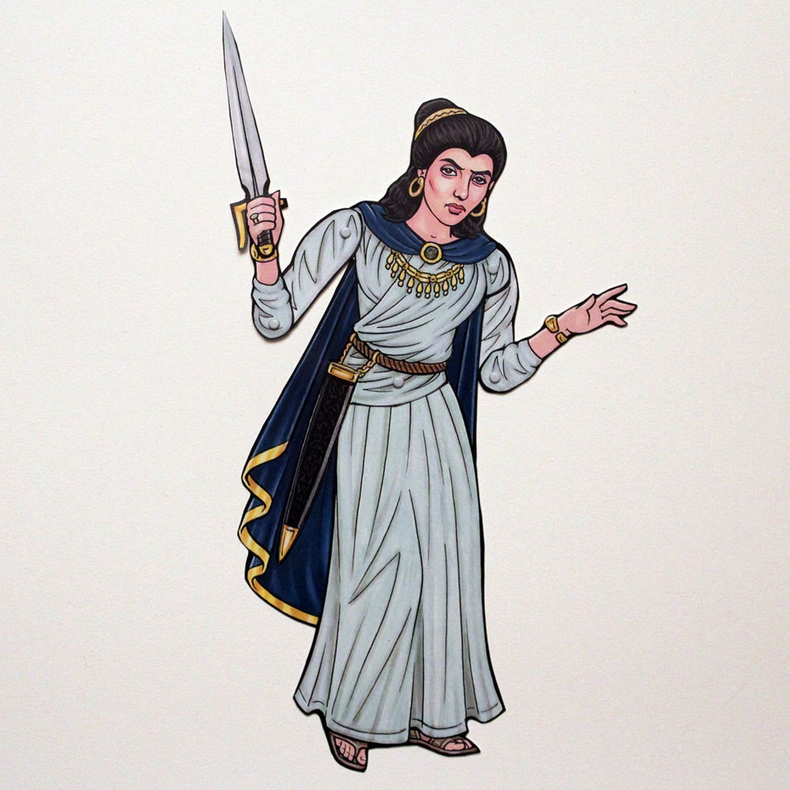 Artemisia Queen of Caria Articulated Paper Doll Ancient - Etsy