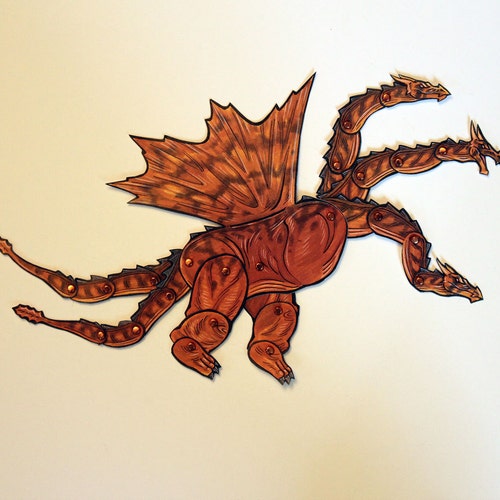 Godzilla Articulated Paper Doll | Etsy