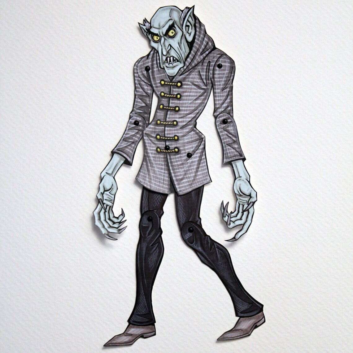 Nosferatu Count Orlok Vampire Articulated Paper Doll - Etsy