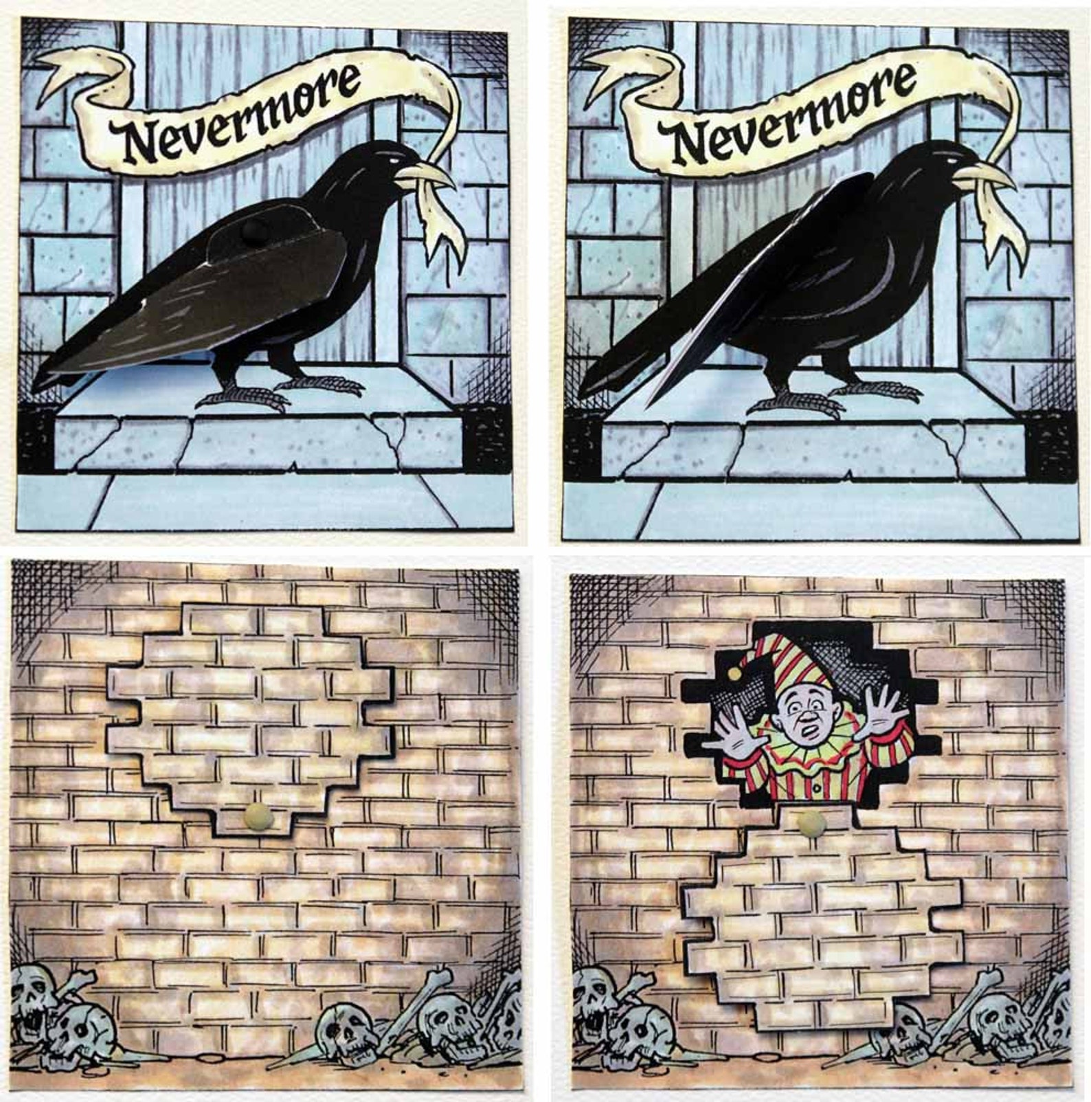 Edgar Allan Poe Articulated Paper Doll With 4 Mini Scenes the Raven ...