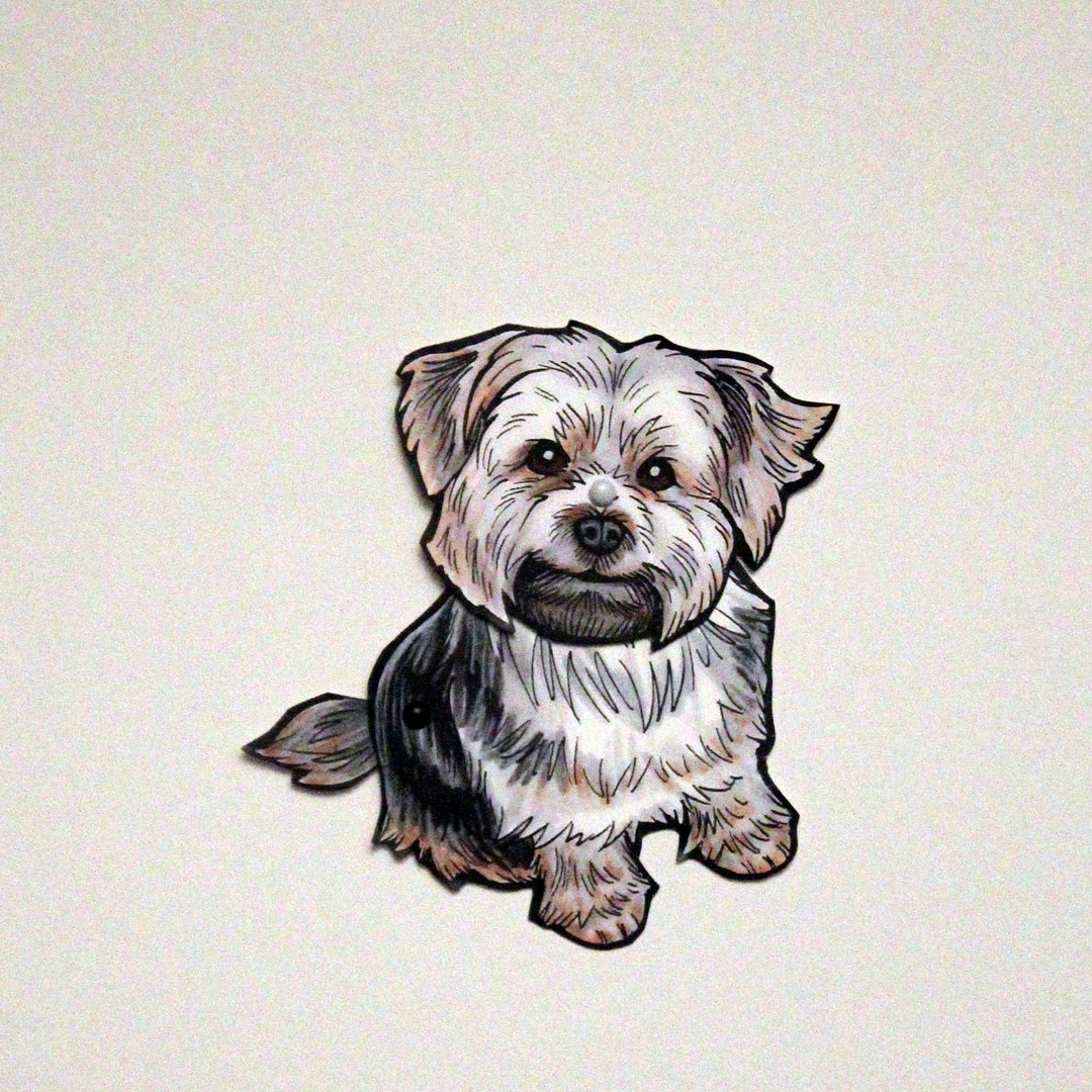 Yorkshire Terrier Yorkie Articulated Paper Doll, Gift Tag or Magnet - Etsy