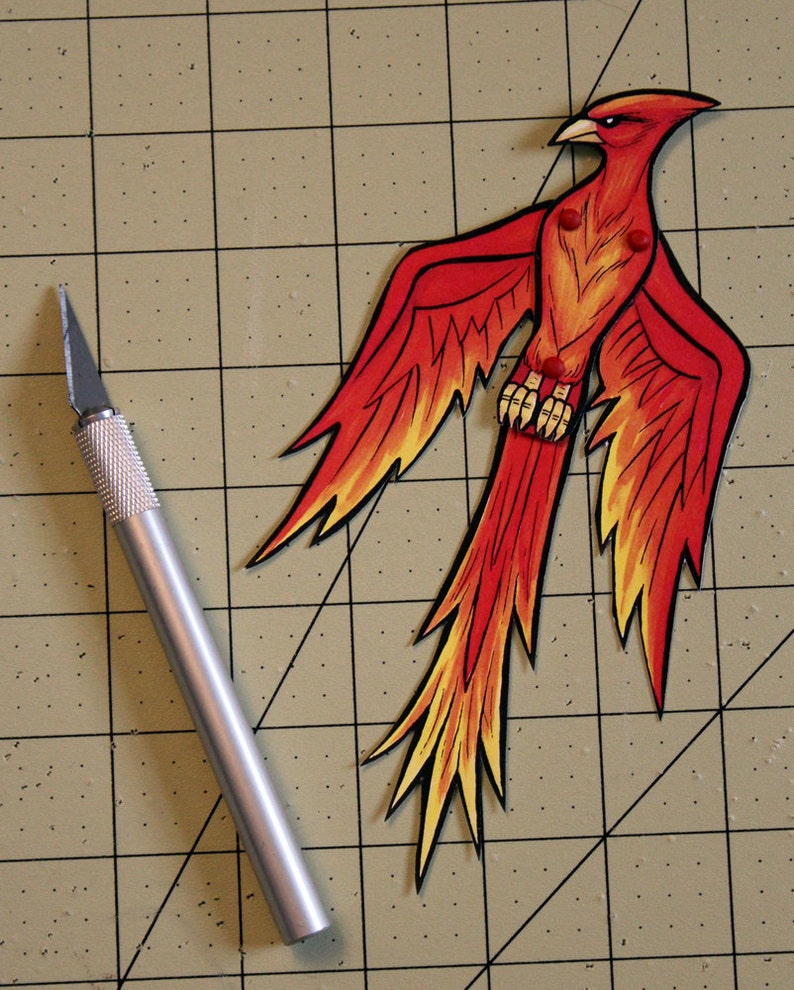 The Headmaster and the Phoenix Articulated Paper Dolls | Etsy