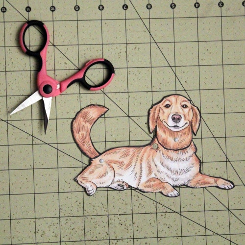 Chocolate Lab Labrador Retriever Articulated Paper Doll Gift - Etsy