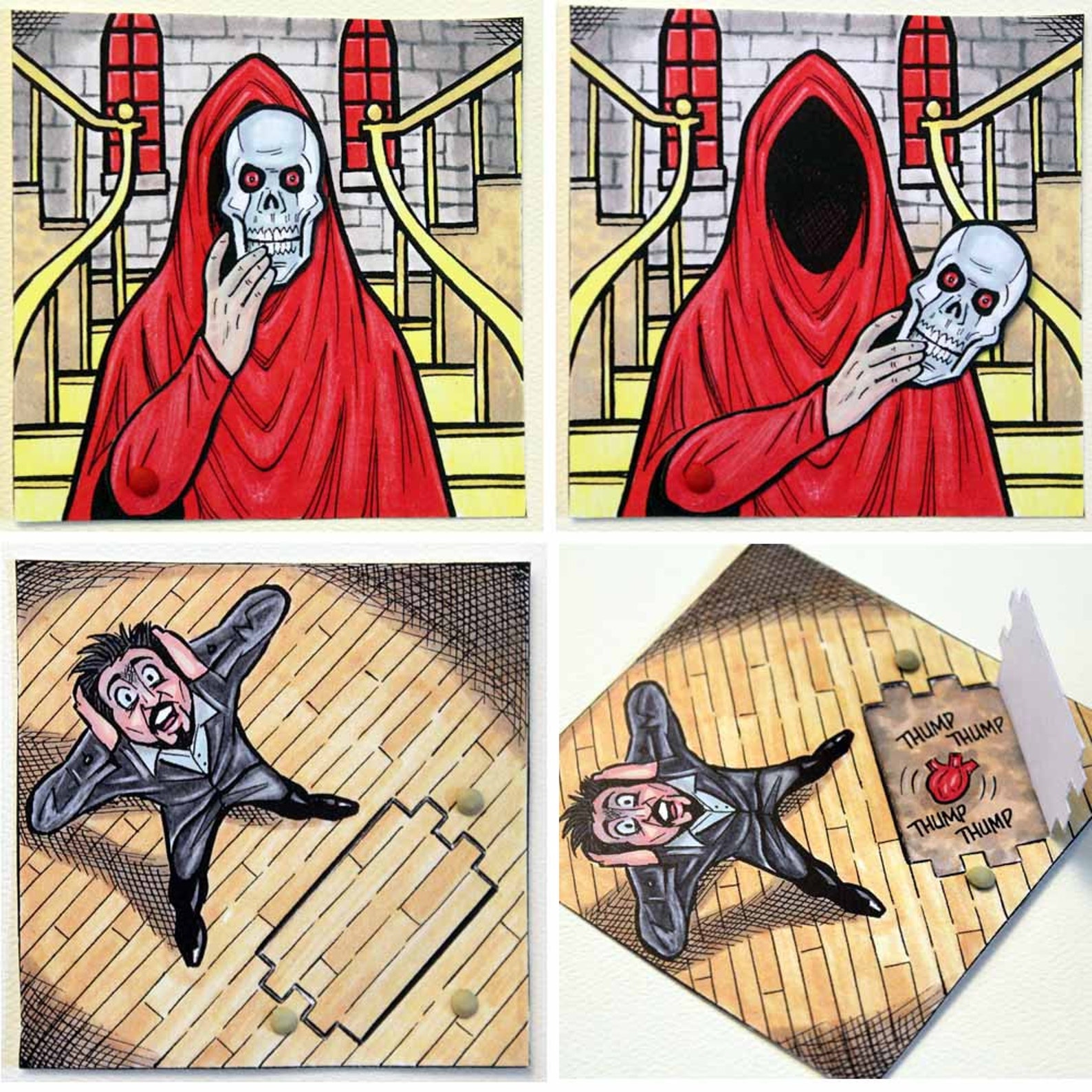 Edgar Allan Poe Articulated Paper Doll With 4 Mini Scenes the Raven ...