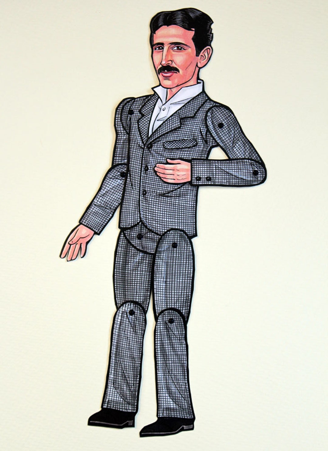 Nikola Tesla Articulated Paper Doll - Etsy