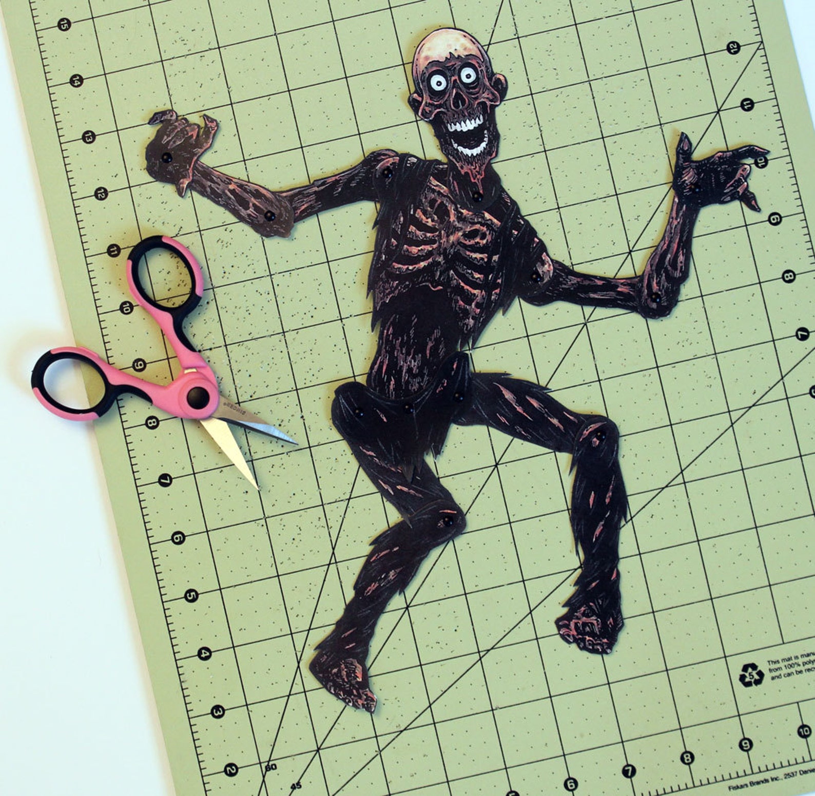 Jointed Zombie Articulated Paper Doll | Etsy