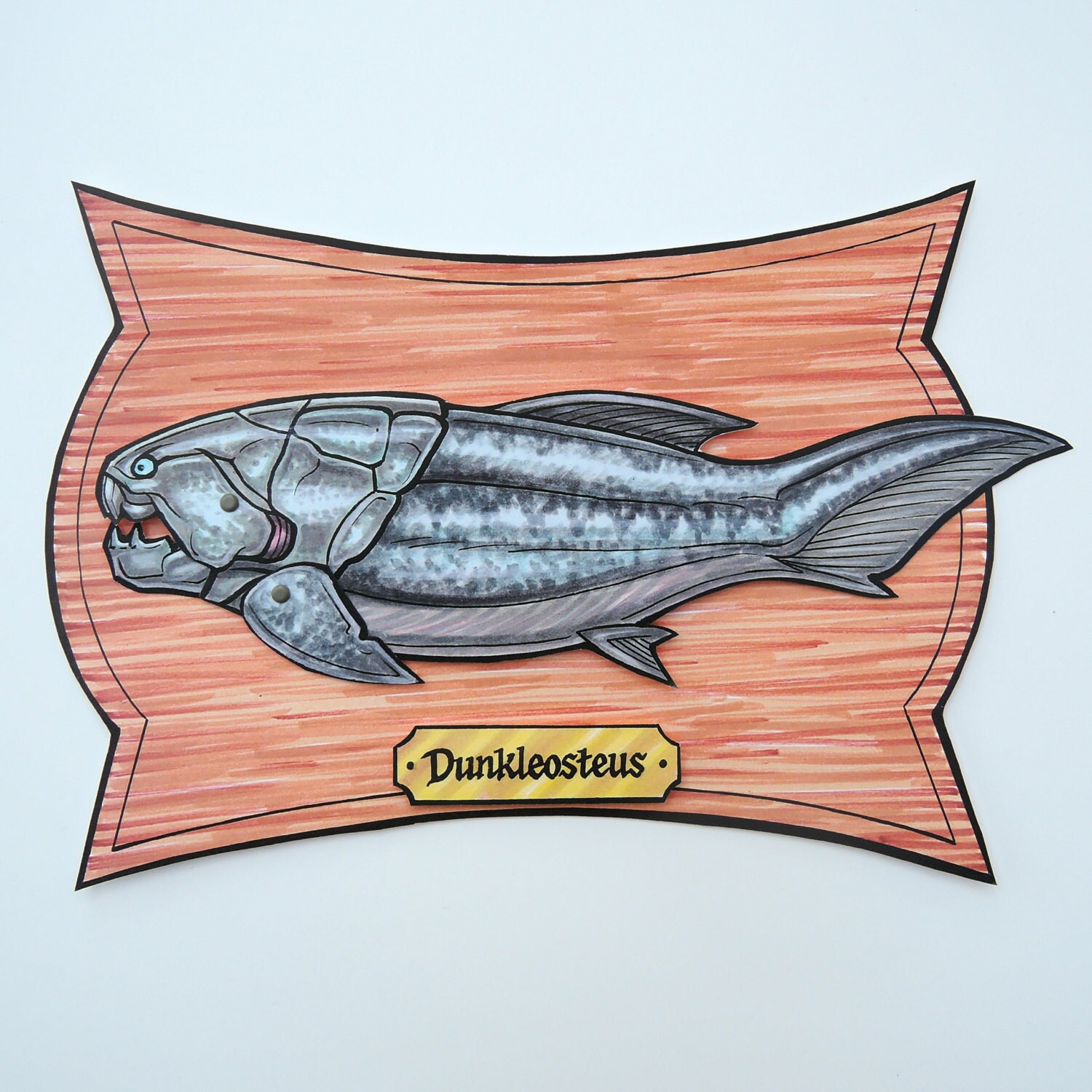 Dunkleosteus Prehistoric Paper Fish Mount - Etsy