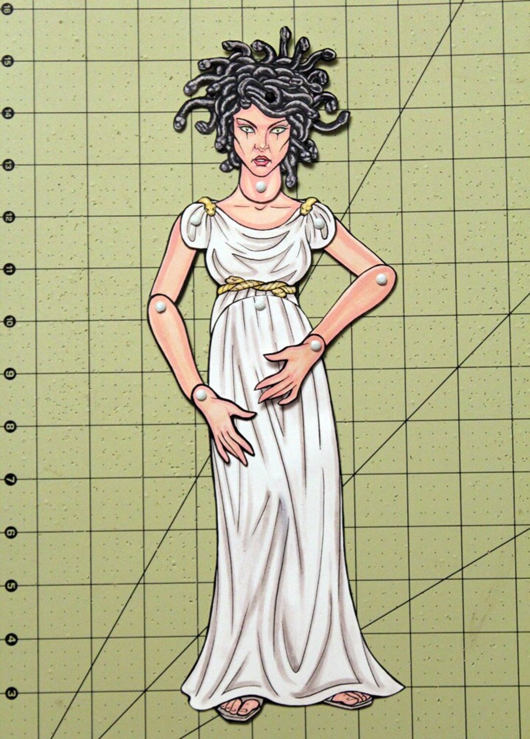 Gorgon Medusa Articulated Paper Doll - Etsy