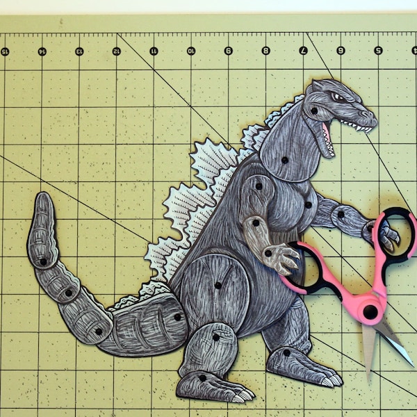 Godzilla Articulated - Etsy