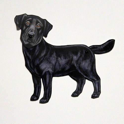 Chocolate Lab Labrador Retriever Articulated Paper Doll Gift - Etsy