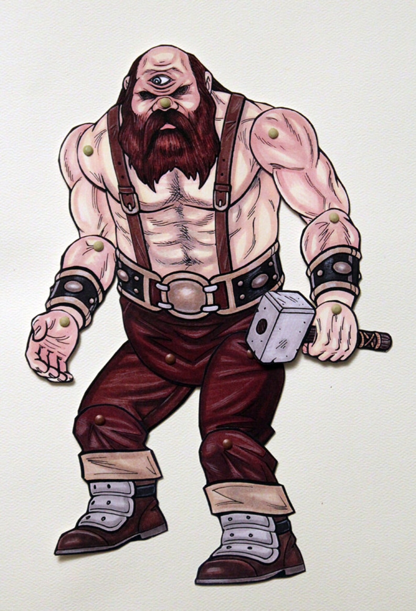 Cyclops Articulated Paper Doll | Etsy