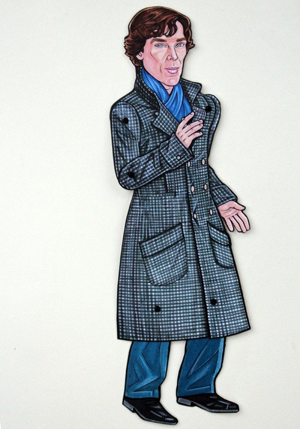 Sherlock Holmes Articulated Paper Doll - Etsy