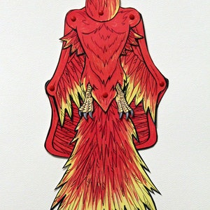 Phoenix Articulated Paper Doll - Etsy