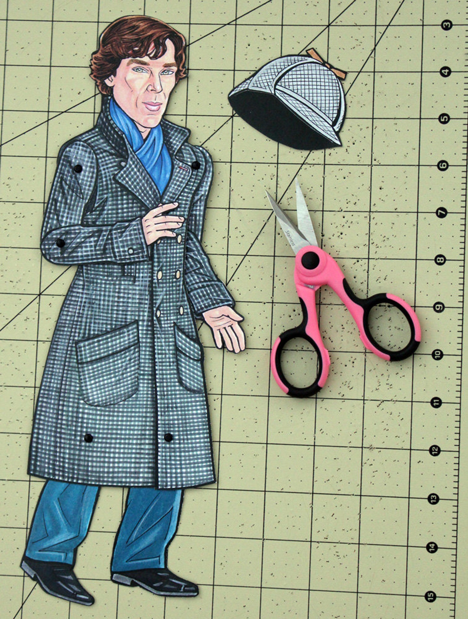 Sherlock Holmes Articulated Paper Doll | Etsy