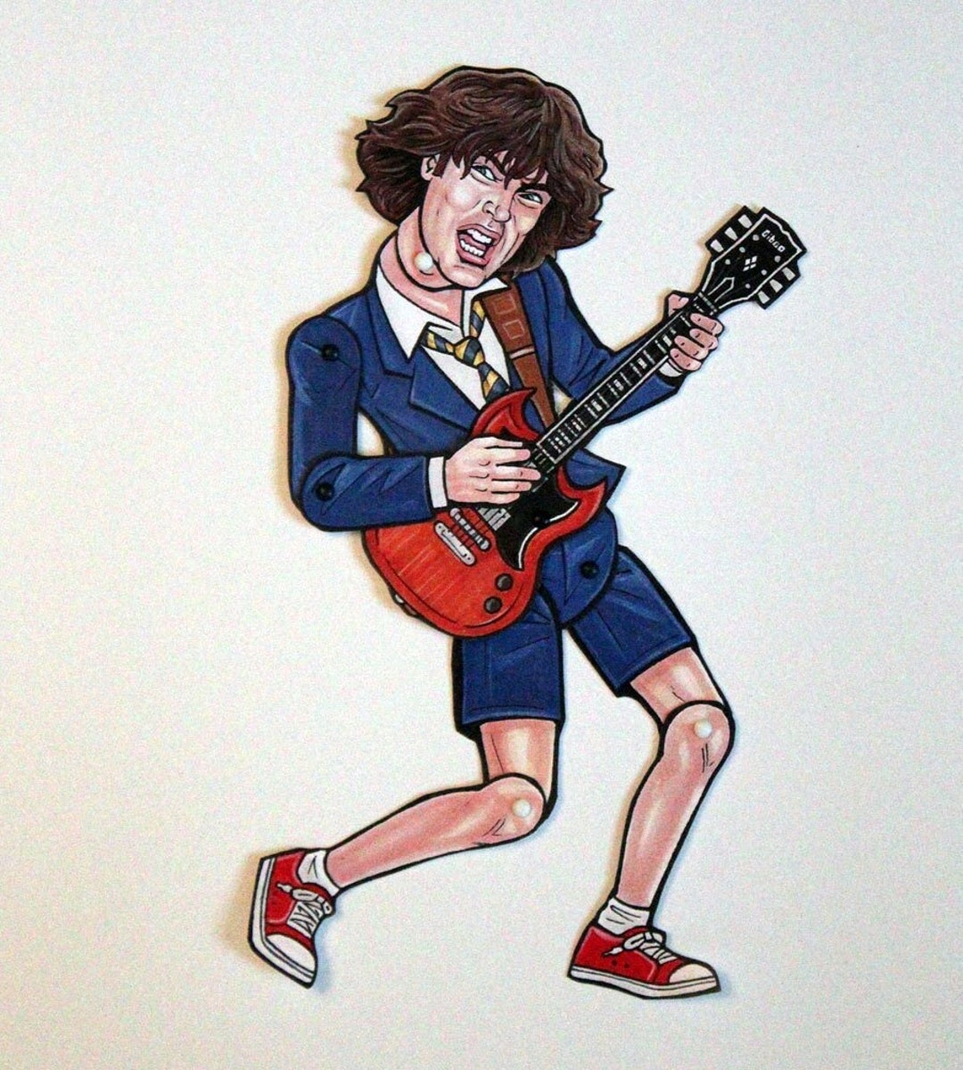 Angus Young AC/DC Articulated Paper Doll - Etsy