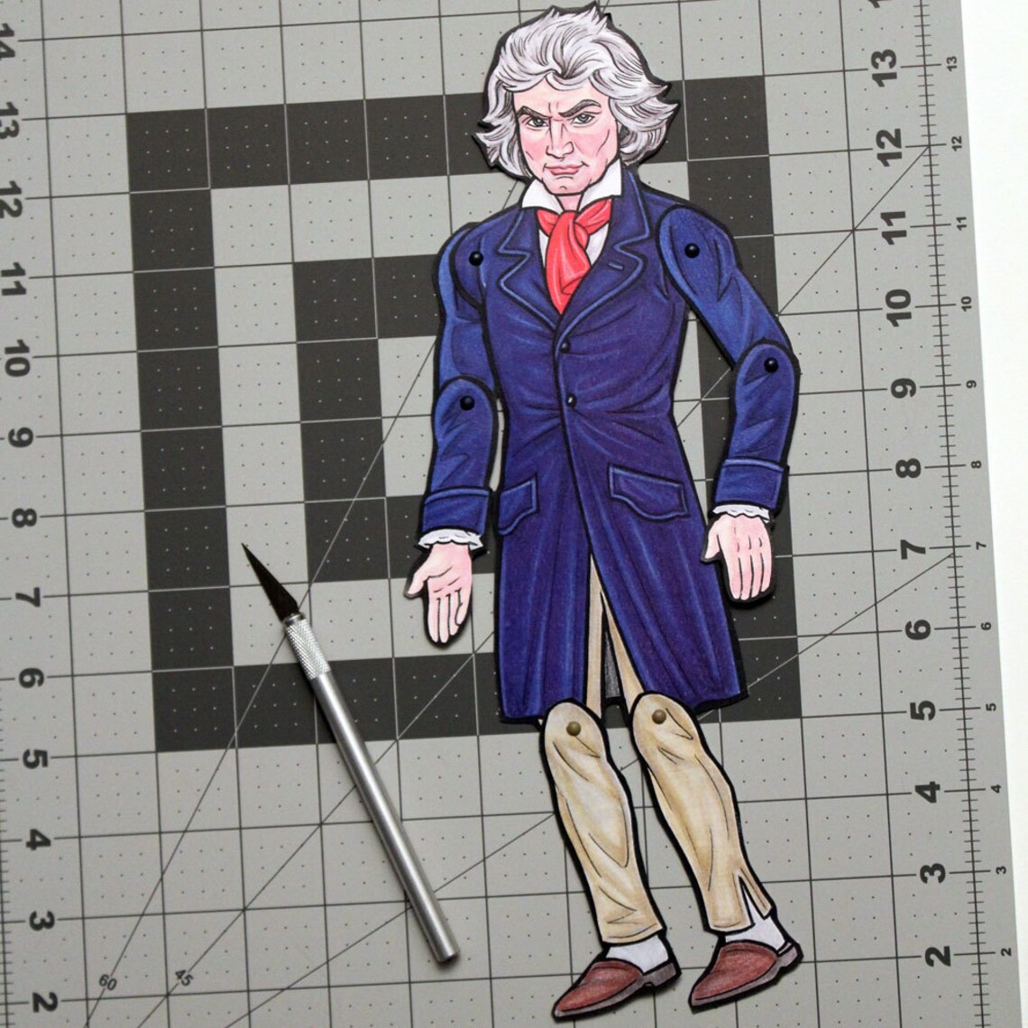 Ludwig Van Beethoven Articulated Paper Doll - Etsy