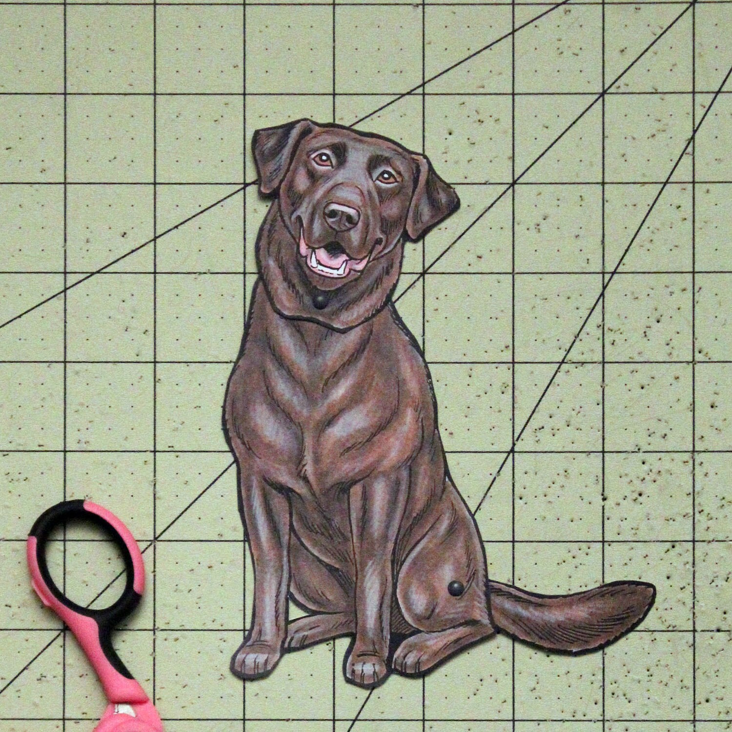 Chocolate Lab Labrador Retriever Articulated Paper Doll Gift - Etsy